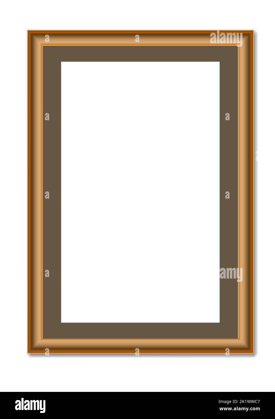Frame with passe-partout for a picture. 3d vector illustration Stock ...