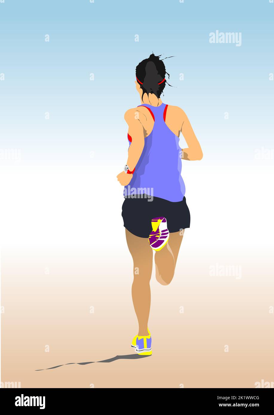 3d woman running Stock Vector Images - Alamy