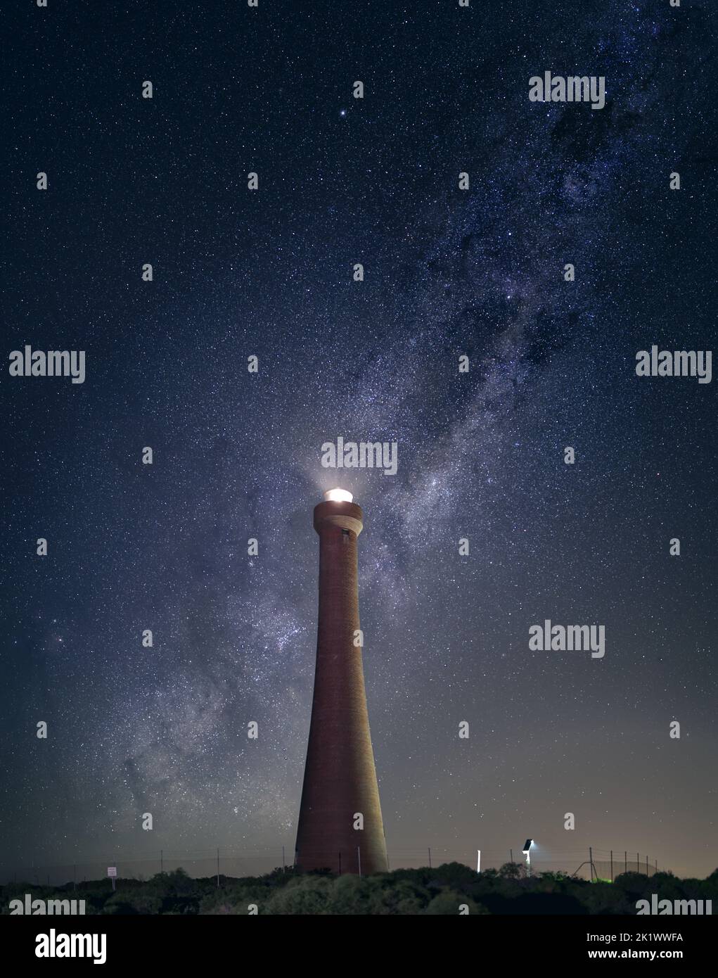 Milky Way core over the lighthouse at Guilderton, Western Australia ...