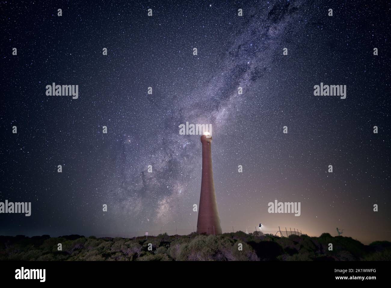 Milky Way core over the lighthouse at Guilderton, Western Australia ...