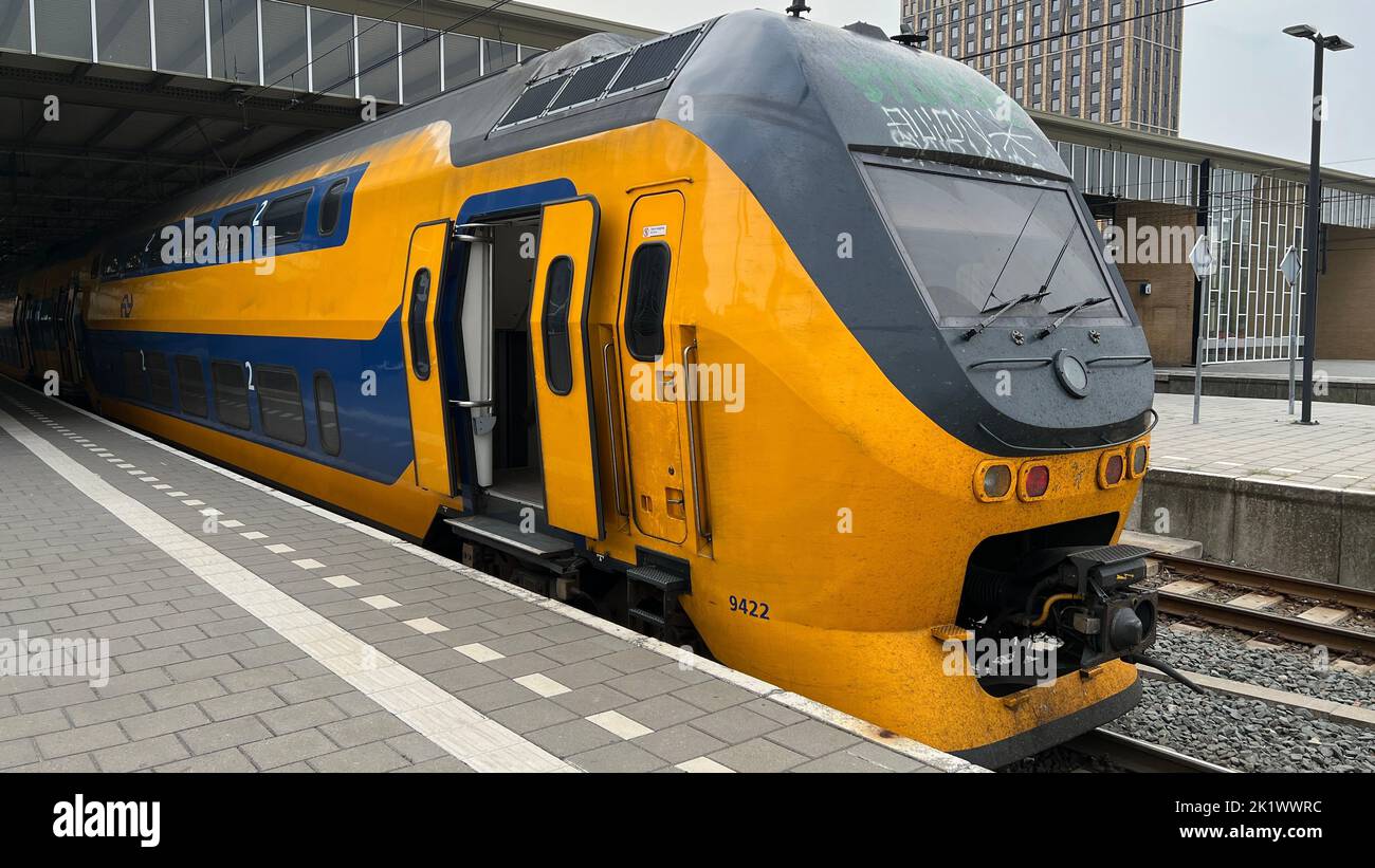 The Netherlands NS train railway, railroad station Stock Photo - Alamy