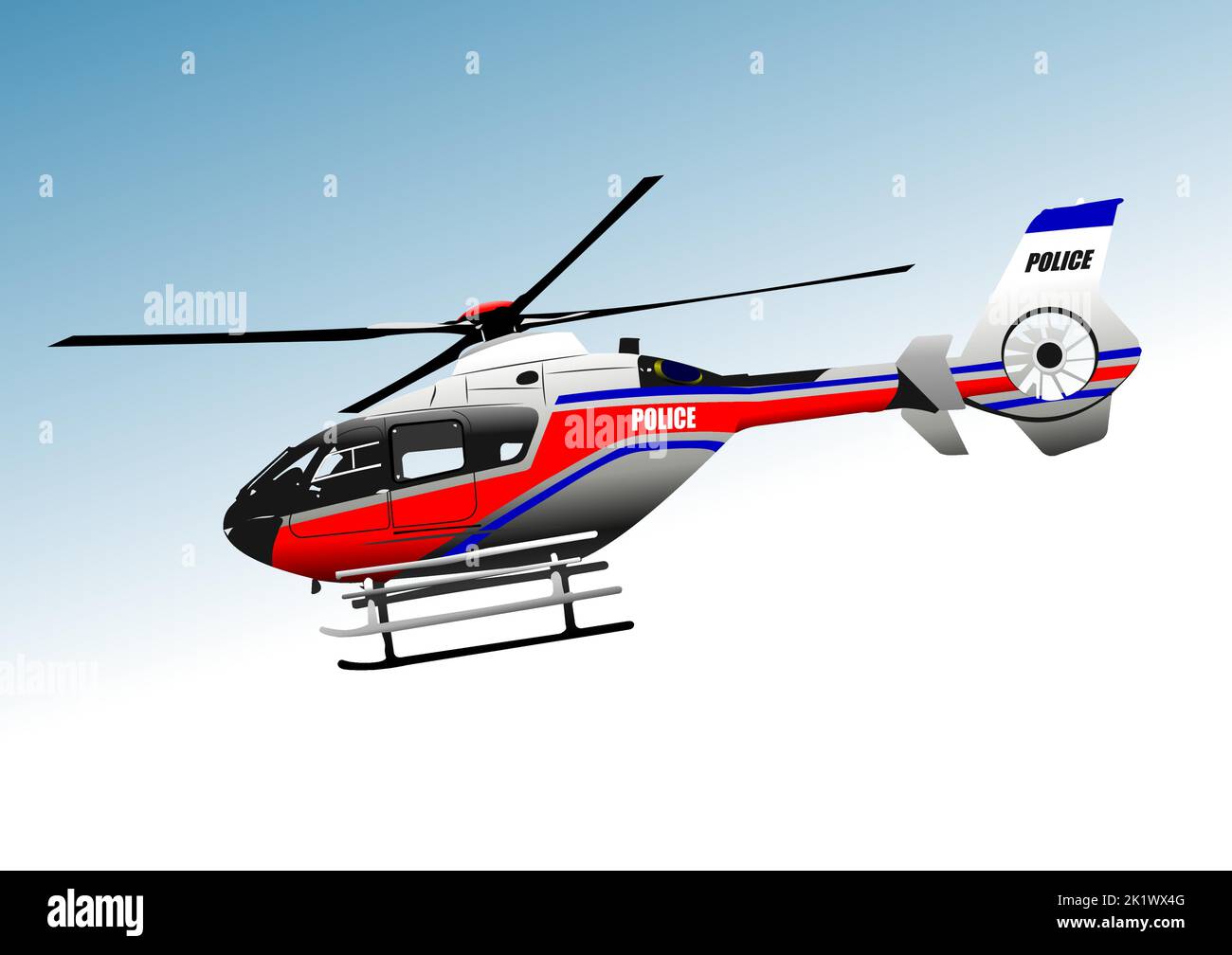 Police Helicopter. Vector 3d illustration Stock Vector Image & Art - Alamy