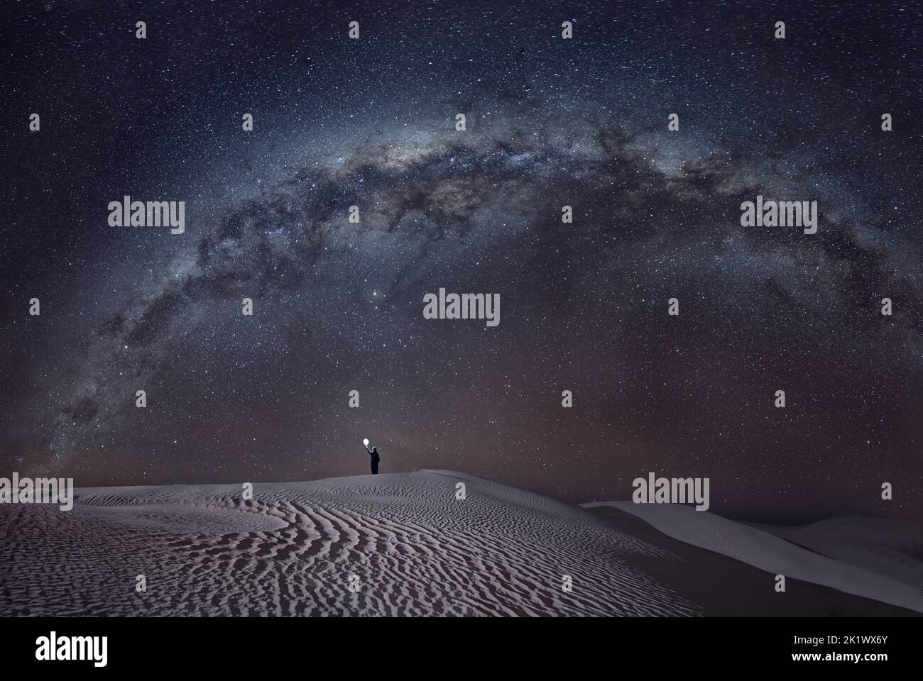 Milky Way core over the Nambung desert, Cervantes, Western Australia ...