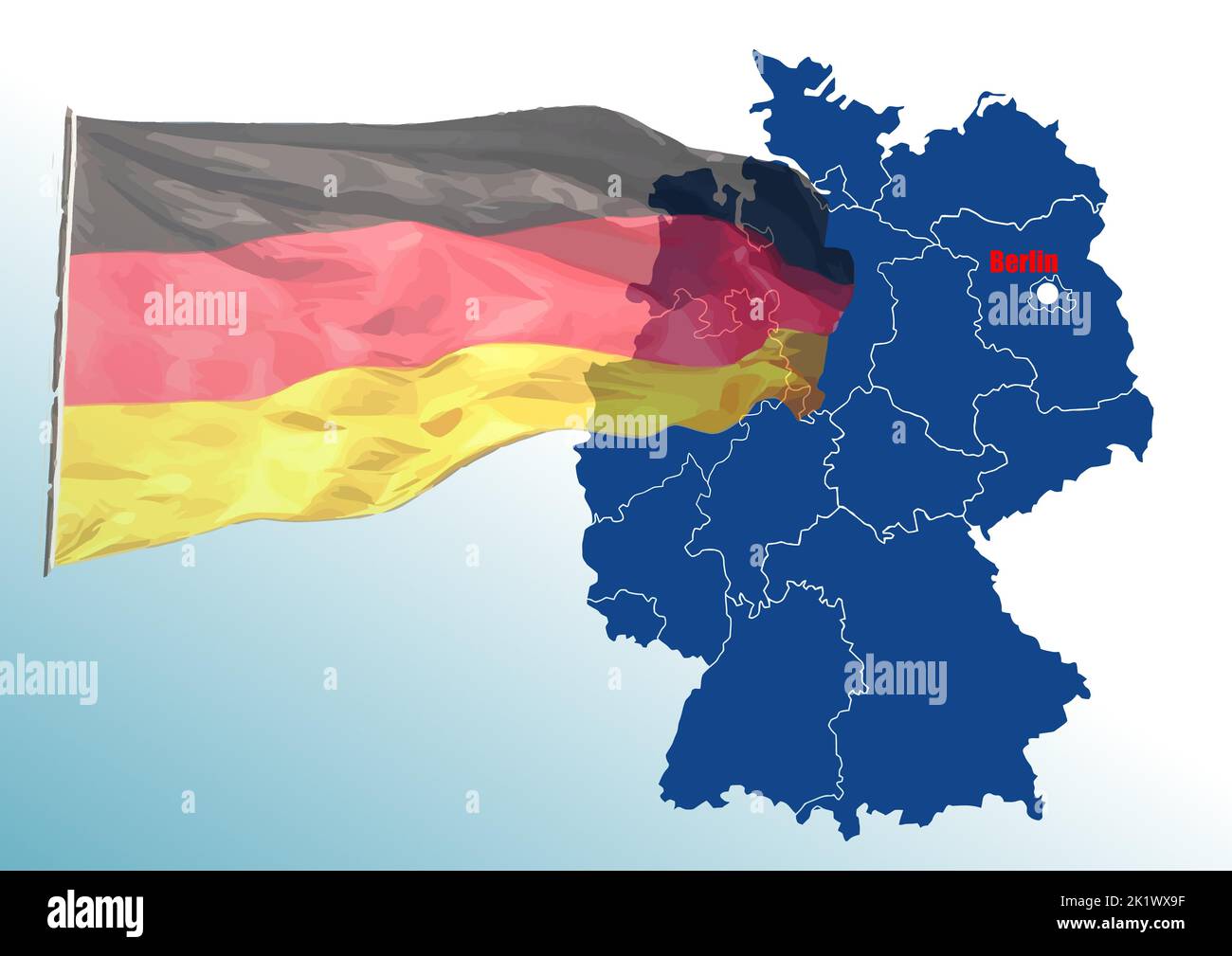 Germany map 3d Stock Vector Images - Alamy