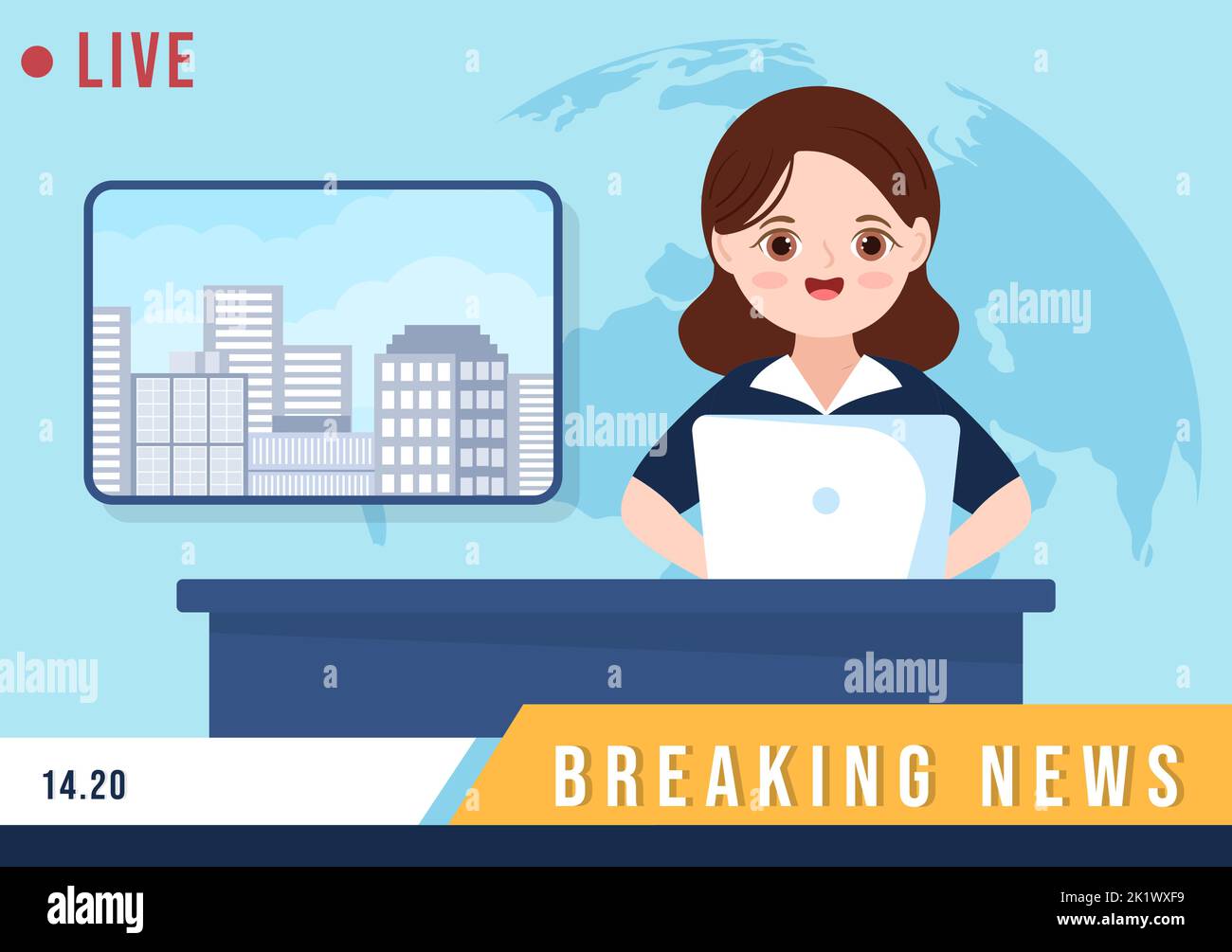 TV Channel Template Hand Drawn Cartoon Flat Illustration Home ...