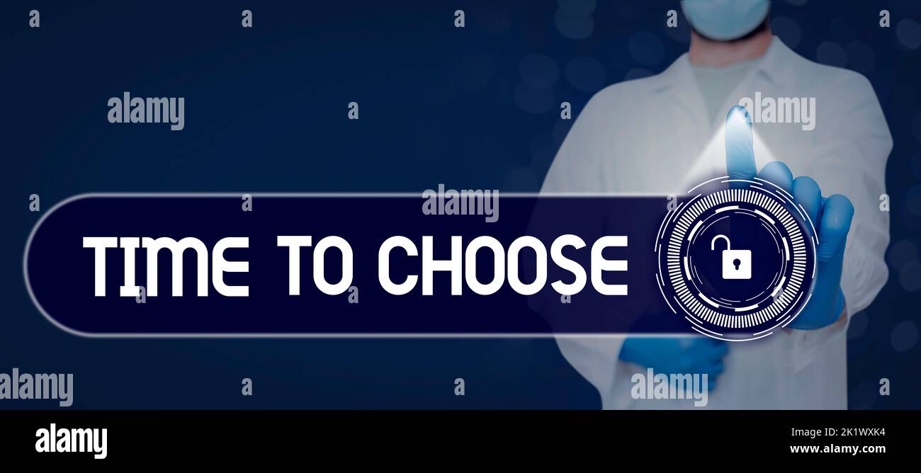 Conceptual display Time To ChooseJudging the merits of multiple options ...