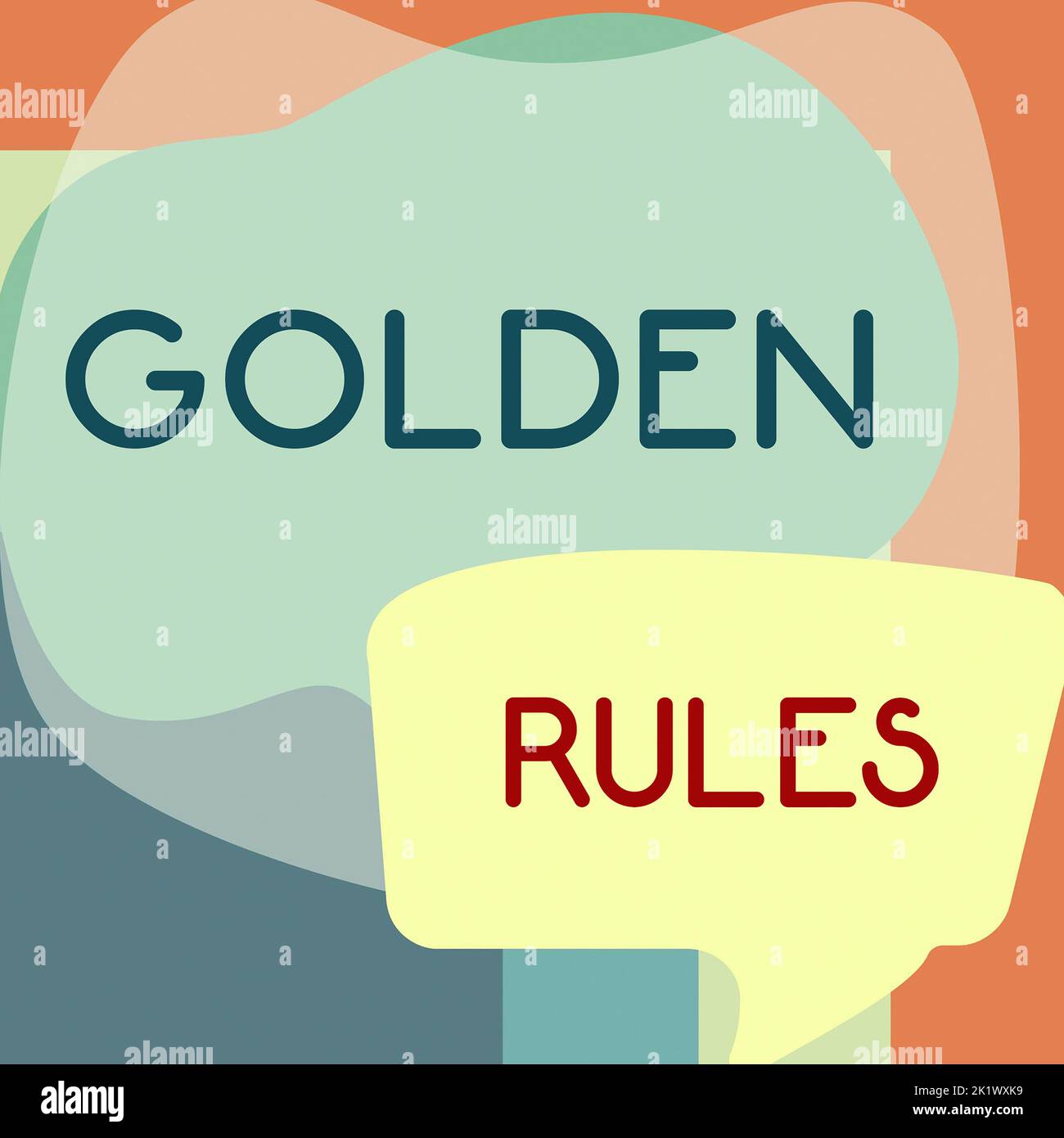 Inspiration showing sign Golden Rules. Word Written on Basic principle that should be followed ...