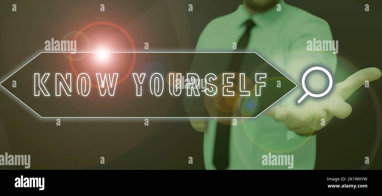 Conceptual display Know Yourself. Business approach Find You ... Conceptual display Know Yourself. Business approach Find You ...