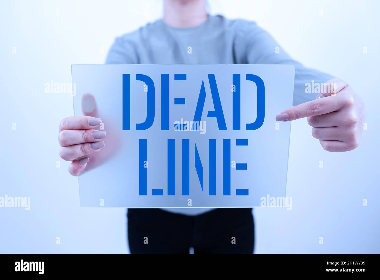 Text caption presenting Dead Line. Business concept Period of time by ...