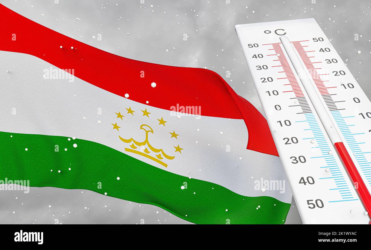 Flag tajikistan with thermometer hi-res stock photography and images ...
