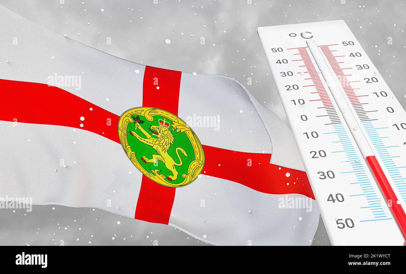 Flag alderney thermometer hi-res stock photography and images - Alamy
