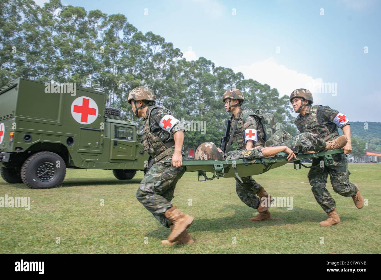 NANNING, CHINA - SEPTEMBER 21, 2022 - Armed police officers and ...