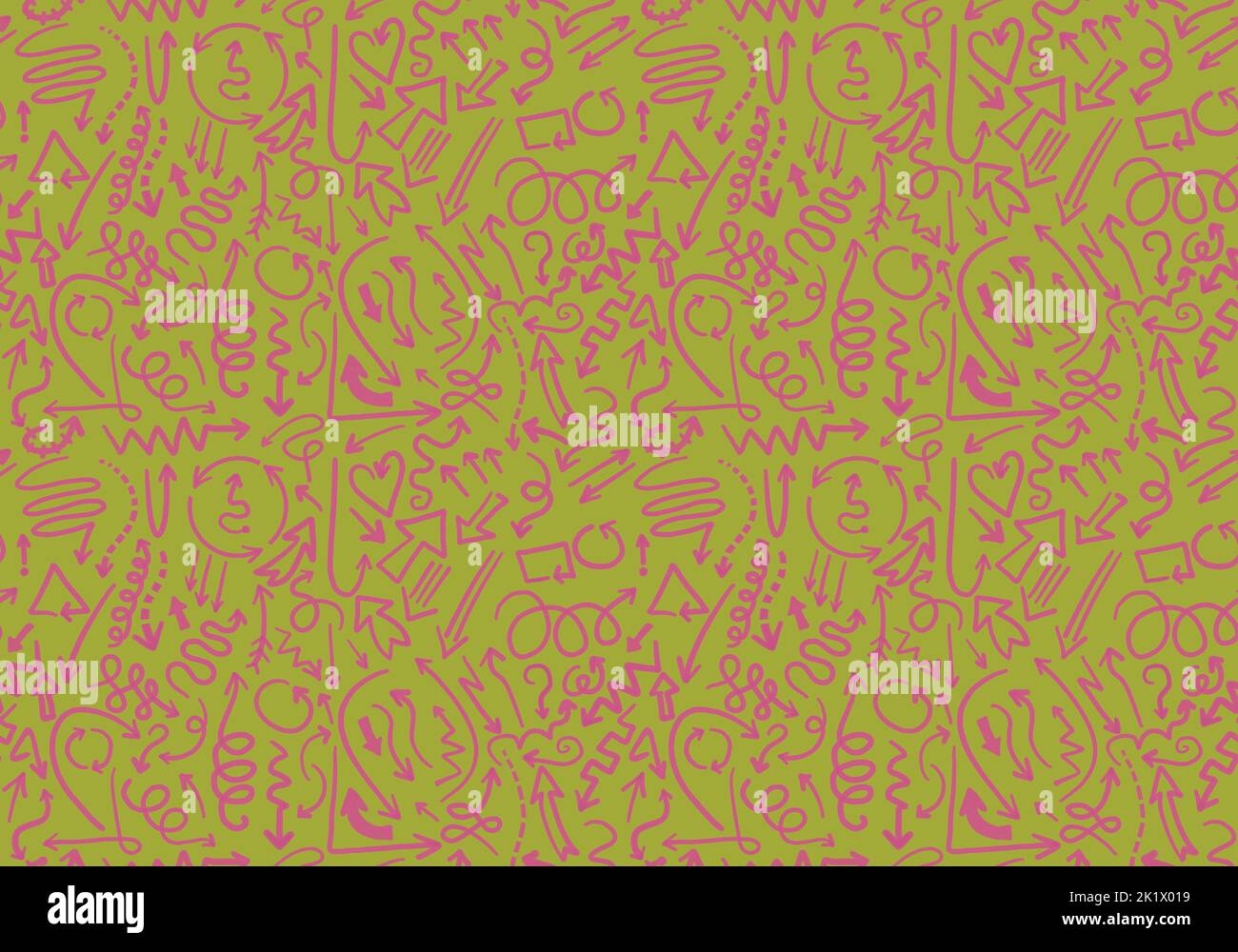 Abstract markers arrows seamless kids pattern for wrapping paper and ...