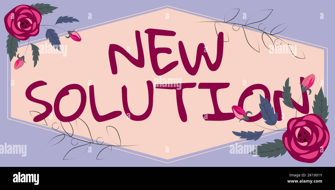 Hand writing sign New Solution. Concept meaning Modern Innovation ...