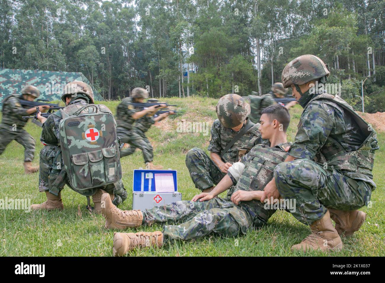 NANNING, CHINA - SEPTEMBER 21, 2022 - Armed police officers and ...
