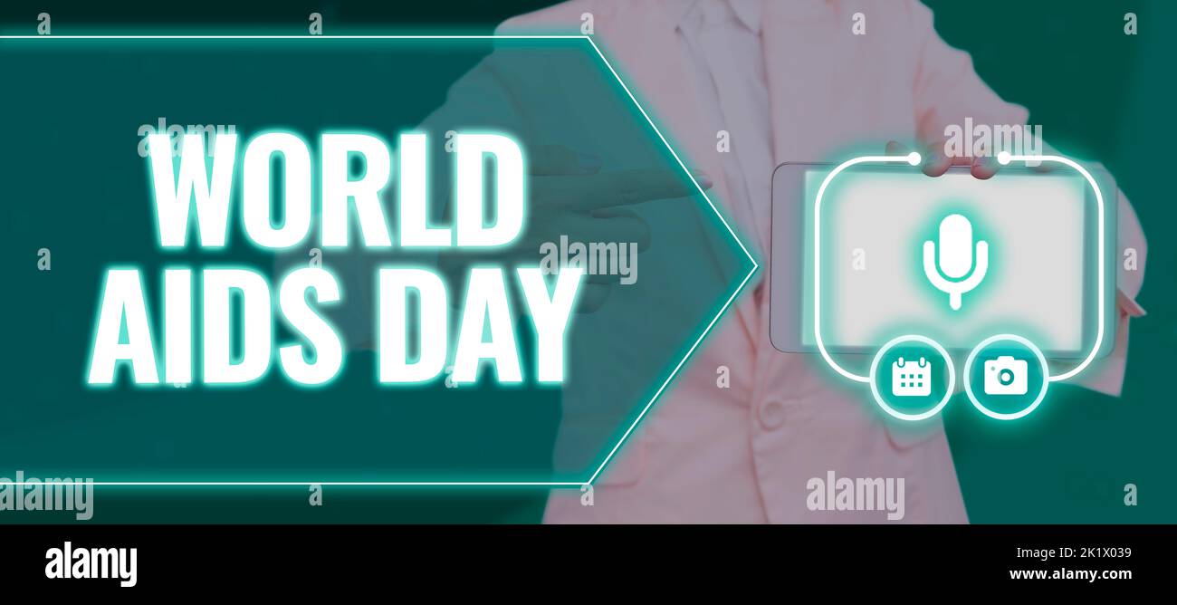 Text caption presenting World Aids Day1st December dedicated to raising ...