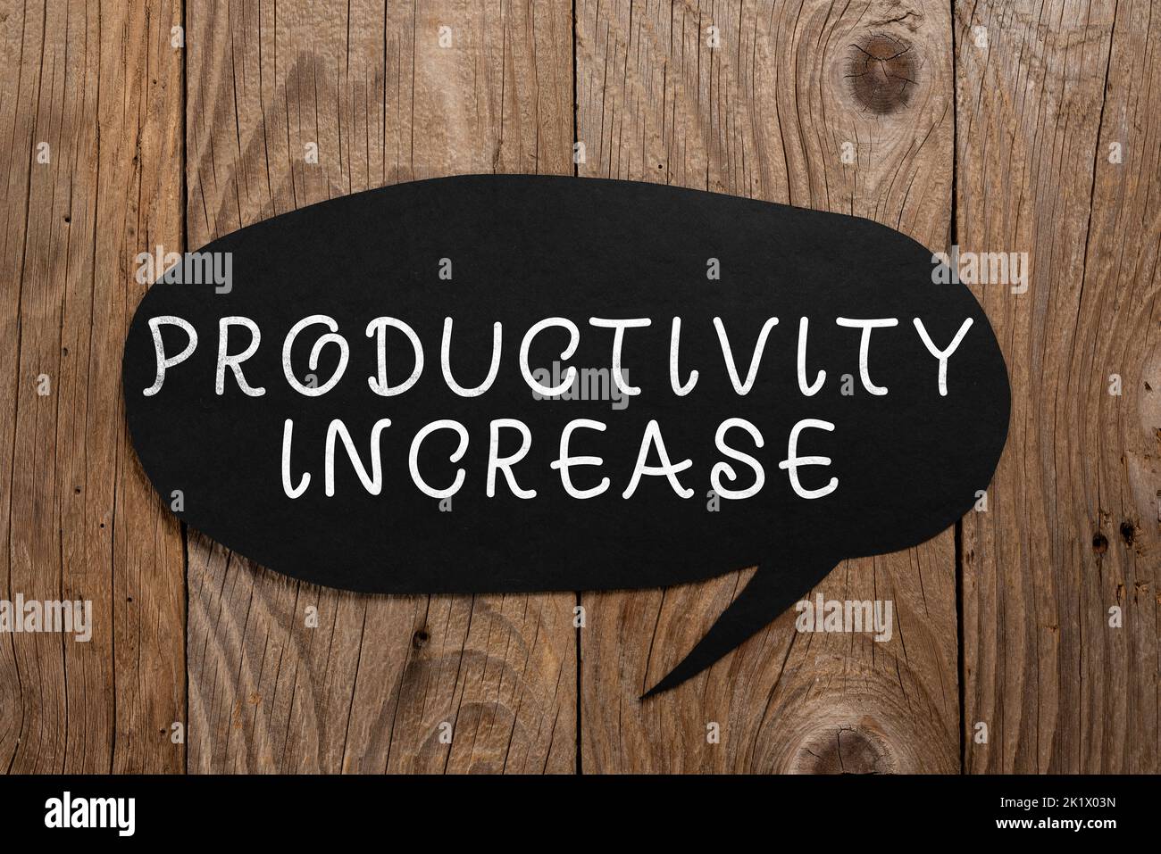 Handwriting text Productivity Increase. Word for get more things done ...
