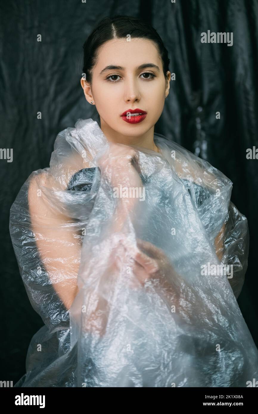 Beauty enhancement. Face contouring. Plastic surgery. Confident woman ...