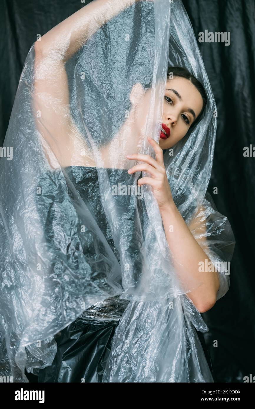 Beauty portrait. Skin rejuvenation. Plastic surgery. Mysterious woman ...