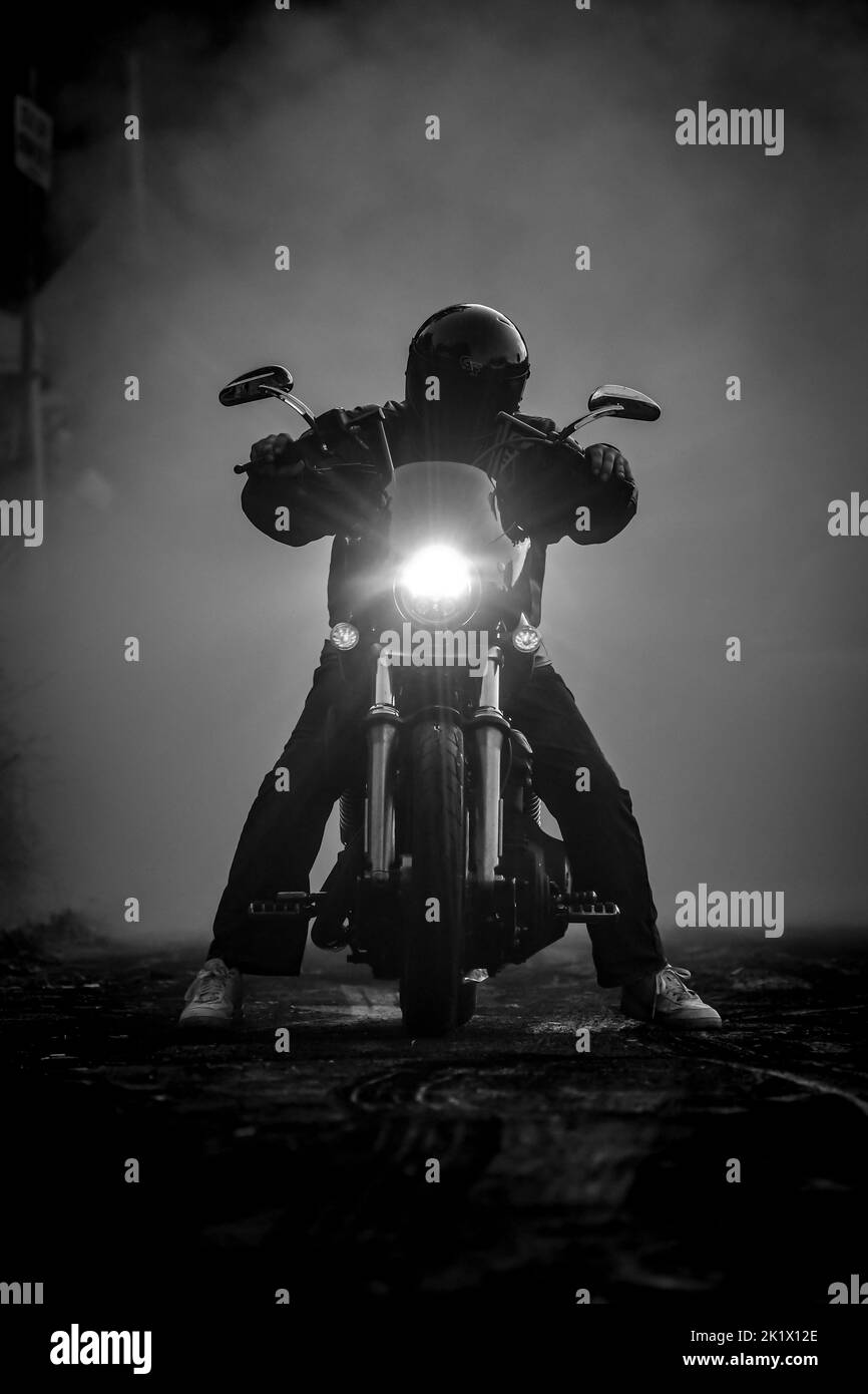 Cyclist camera face Black and White Stock Photos & Images - Alamy