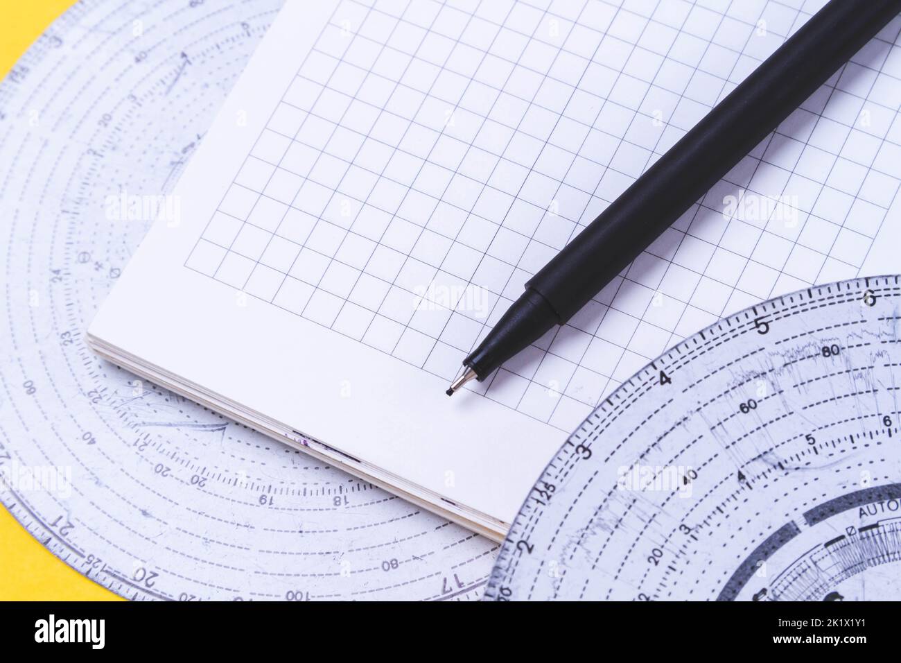 Tachograph and notepad. Driver time tracking. Fixing the movement of ...