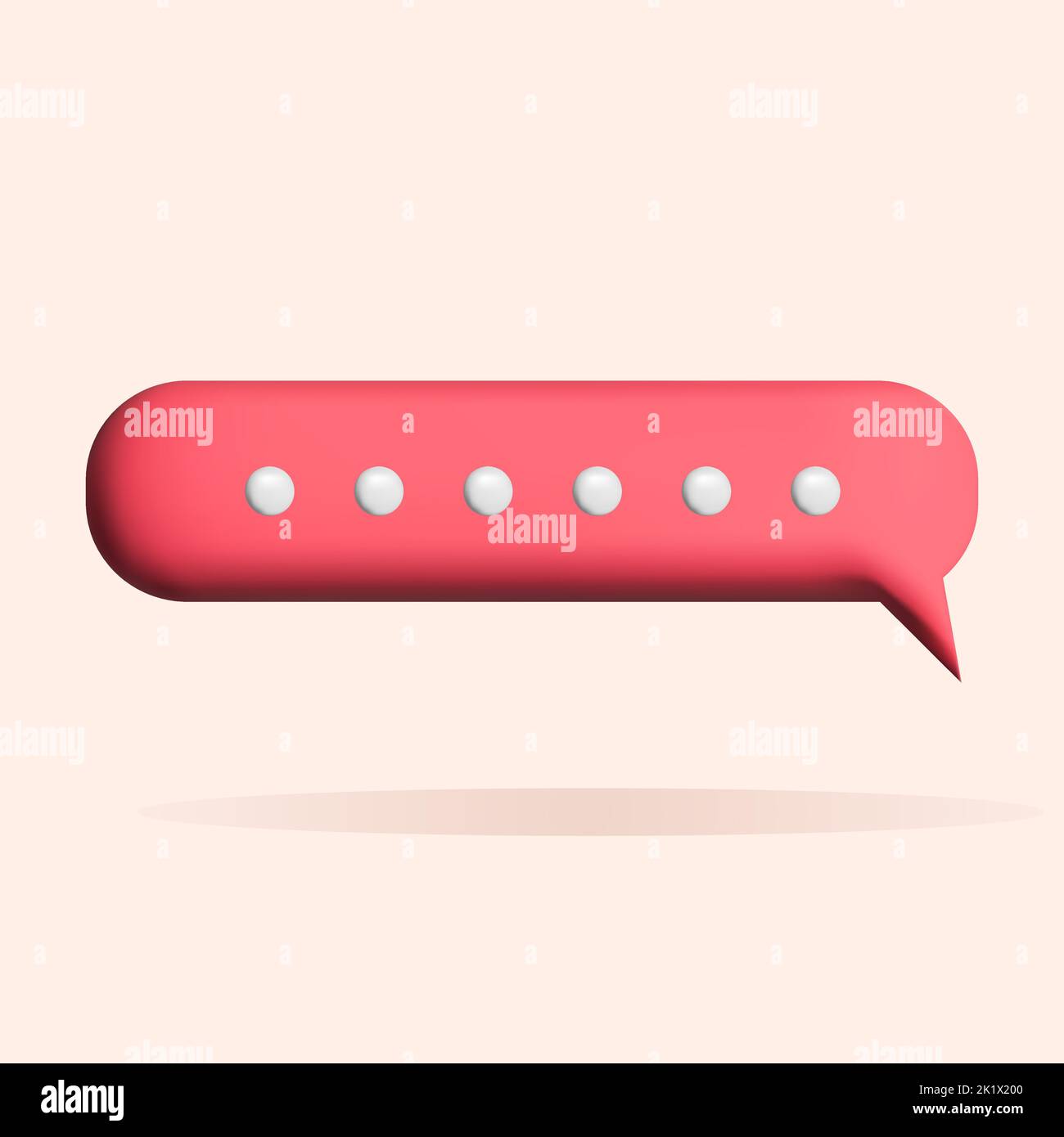 3D speech bubble, chat icon design. Social media marketing concept ...