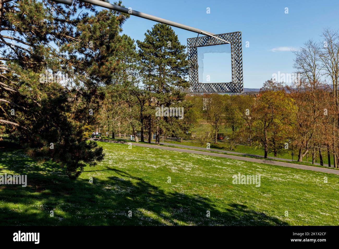 Rahmenbau oder Landschaft im Dia, die Installation von 1977 zur ...