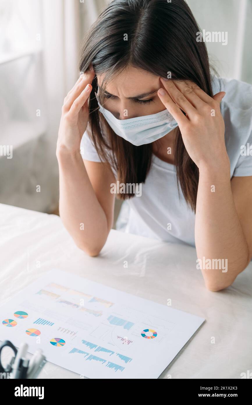 Pandemic furlough. Office quarantine. Lockdown hardship. Disturbed ...