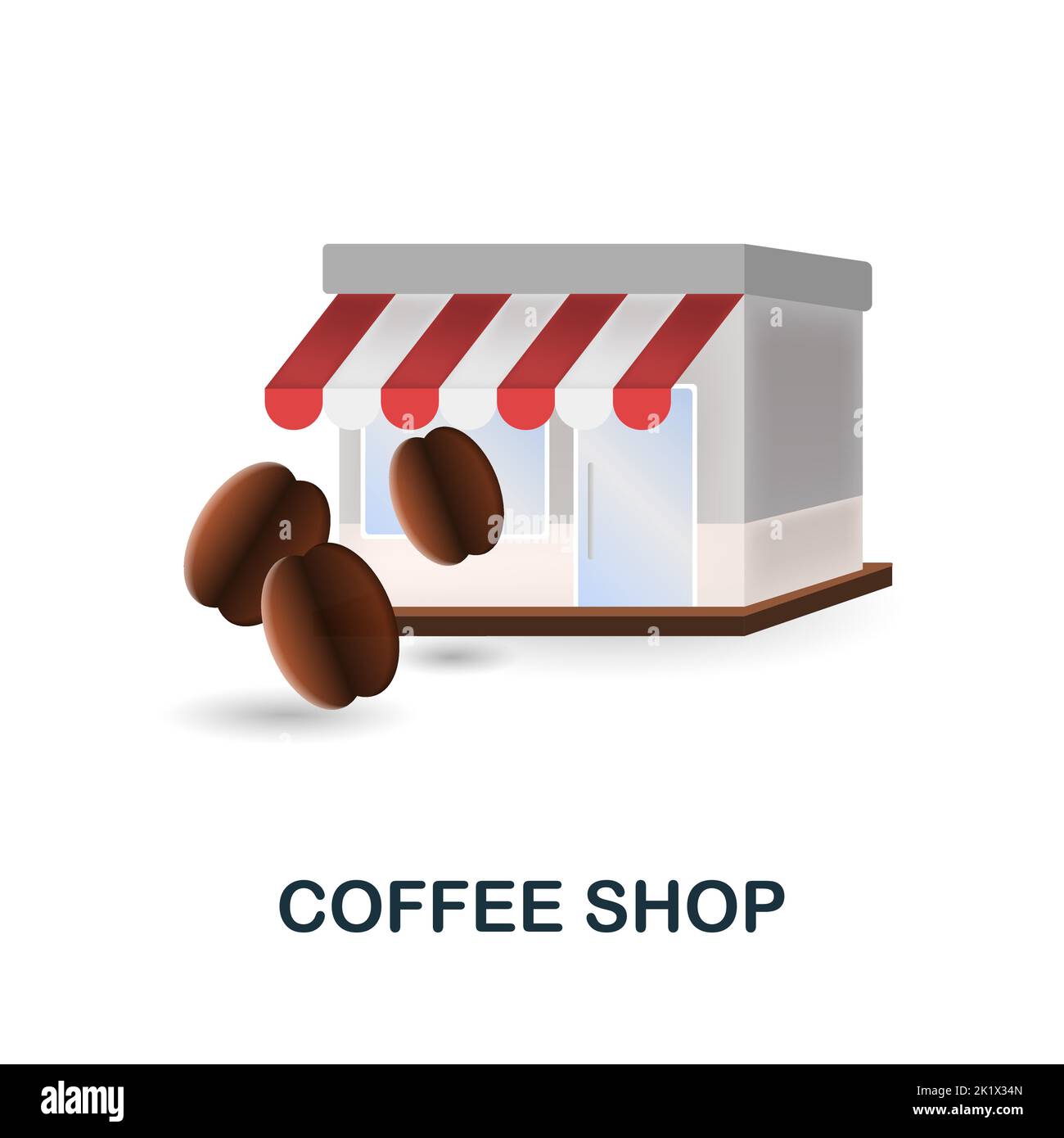 Coffee Shop icon. 3d illustration from coffee collection. Creative ...