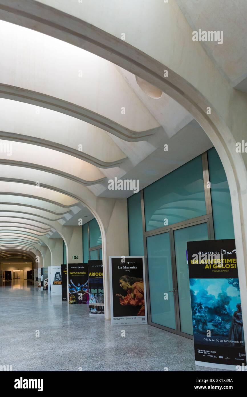 interior detail of El Palau de les Arts Reina Sofia, Opera House, at ...