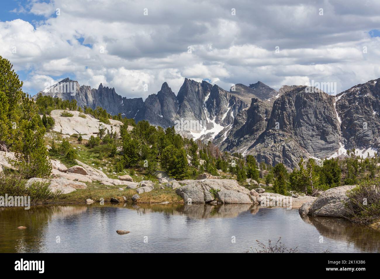 Hike in Wind River Range in Wyoming, USA. Summer season Stock Photo - Alamy