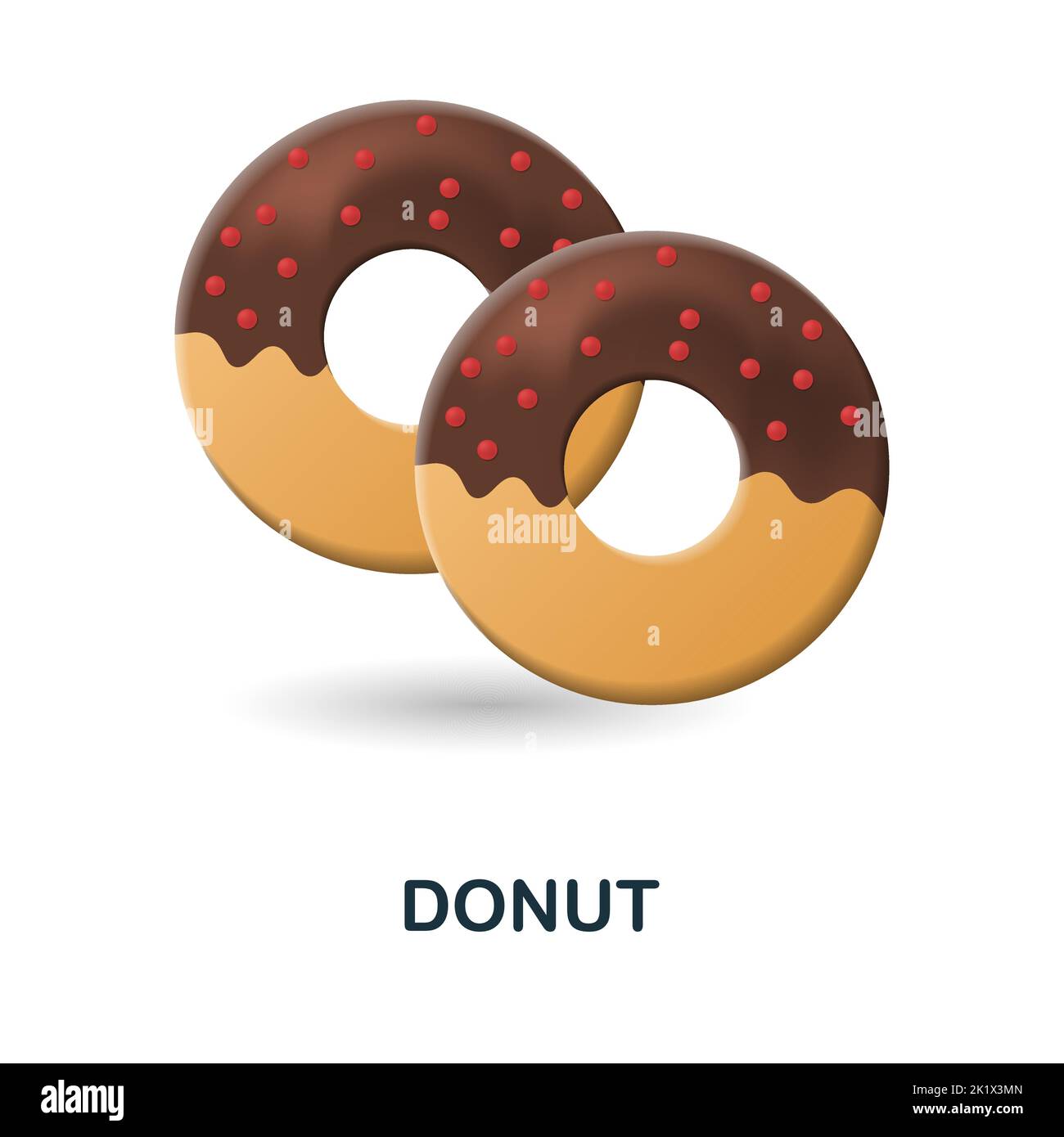 Donut icon. 3d illustration from coffee collection. Creative Donut 3d ...