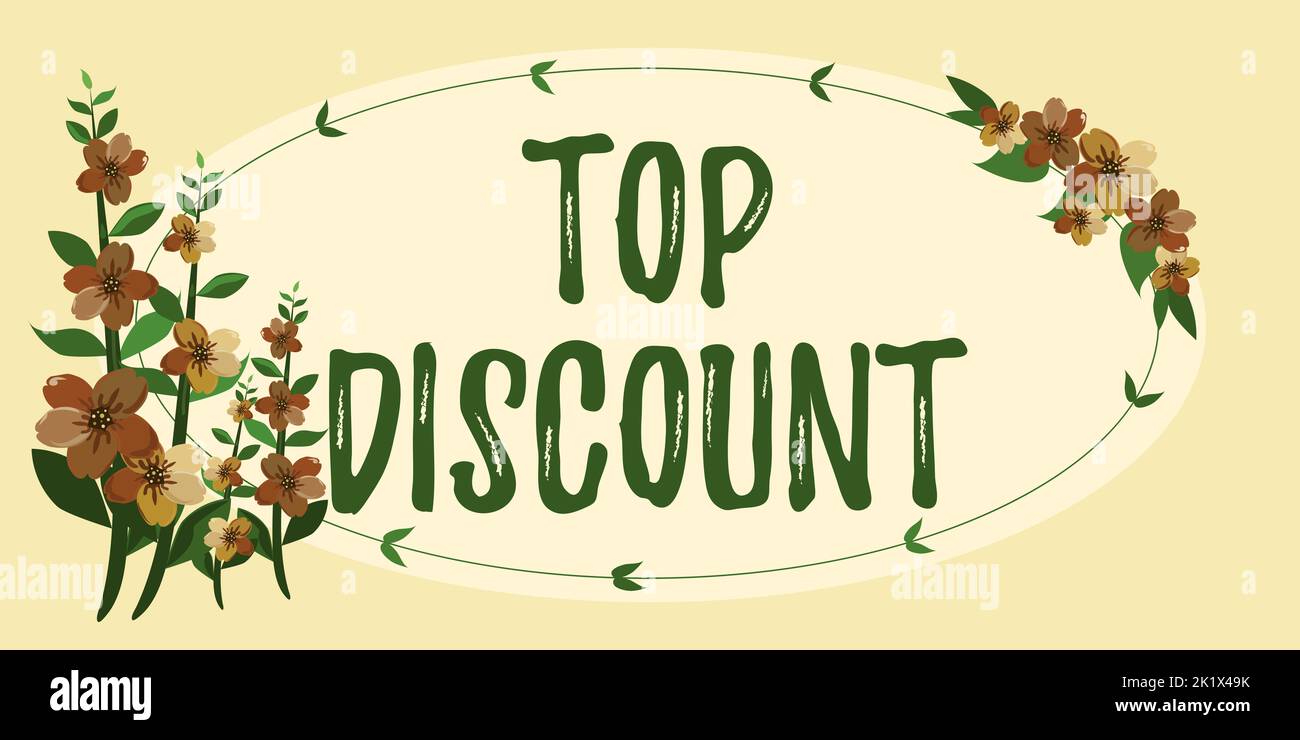 Hand writing sign Top Discount. Business approach Best Price Guaranteed ...