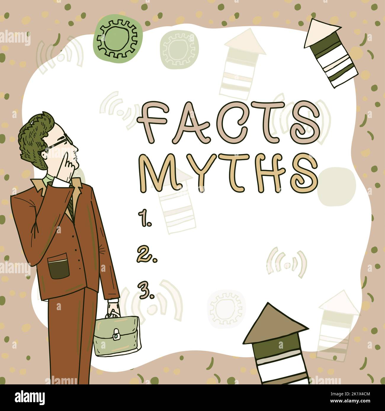 Sign displaying Facts Myths. Business idea work based on imagination ...