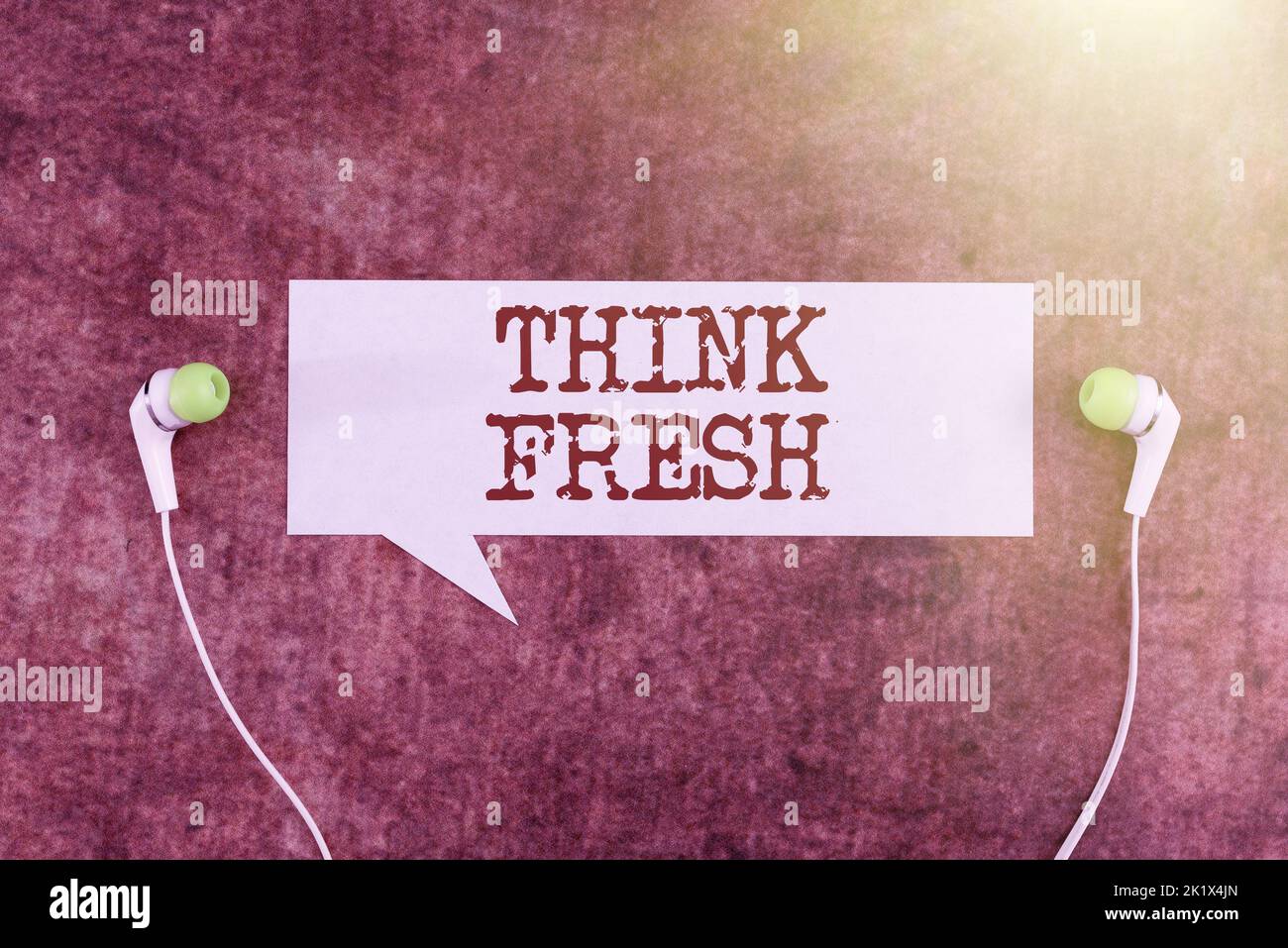 Text showing inspiration Think Fresh. Business approach Thinking on ... Text showing inspiration Think Fresh. Business approach Thinking on ...