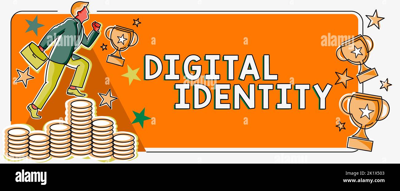 Writing Displaying Text Digital Identityinformation On Entity Used By Computer To Represent