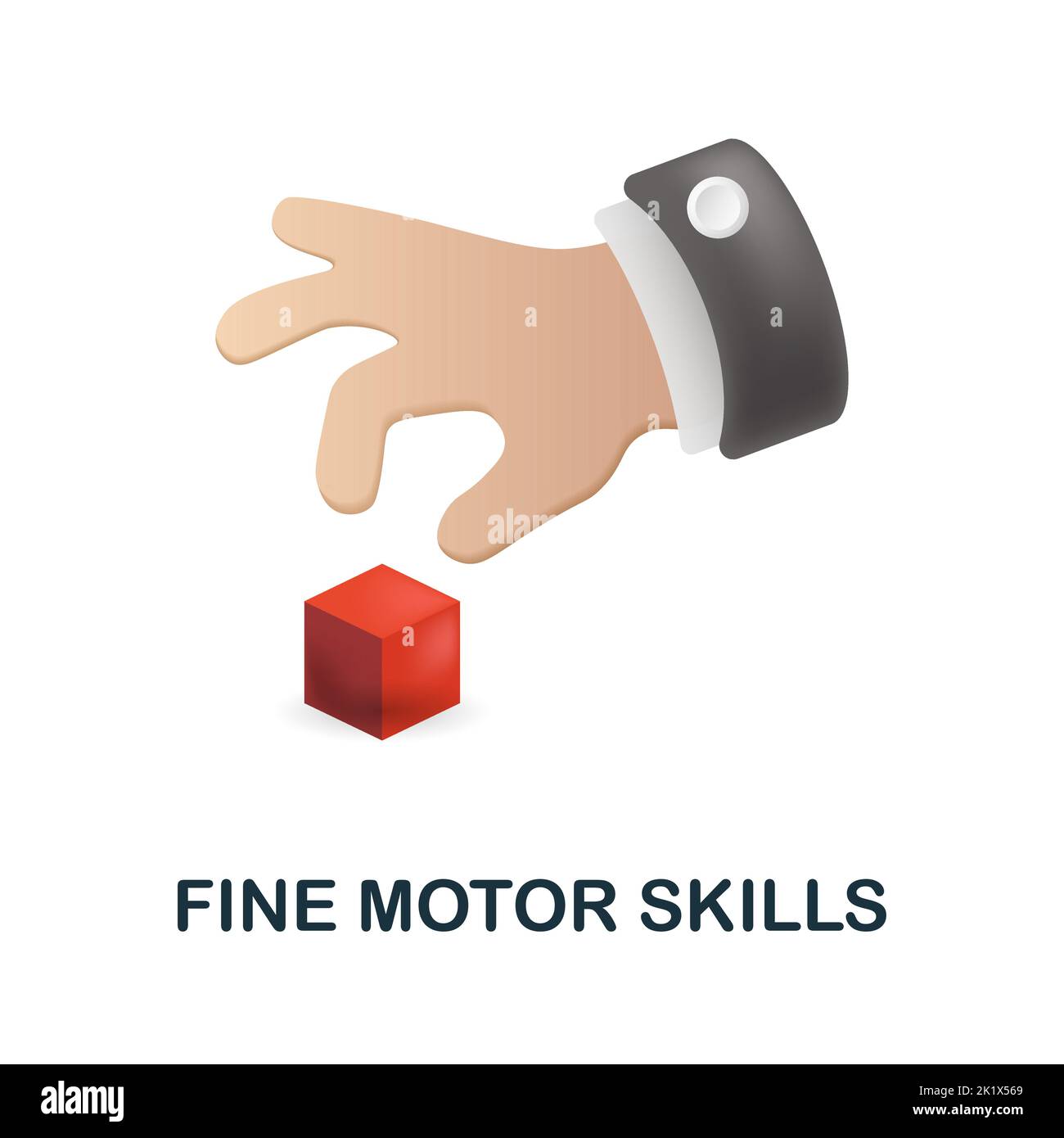 Fine Motor Skills icon. 3d illustration from cognitive skills ...