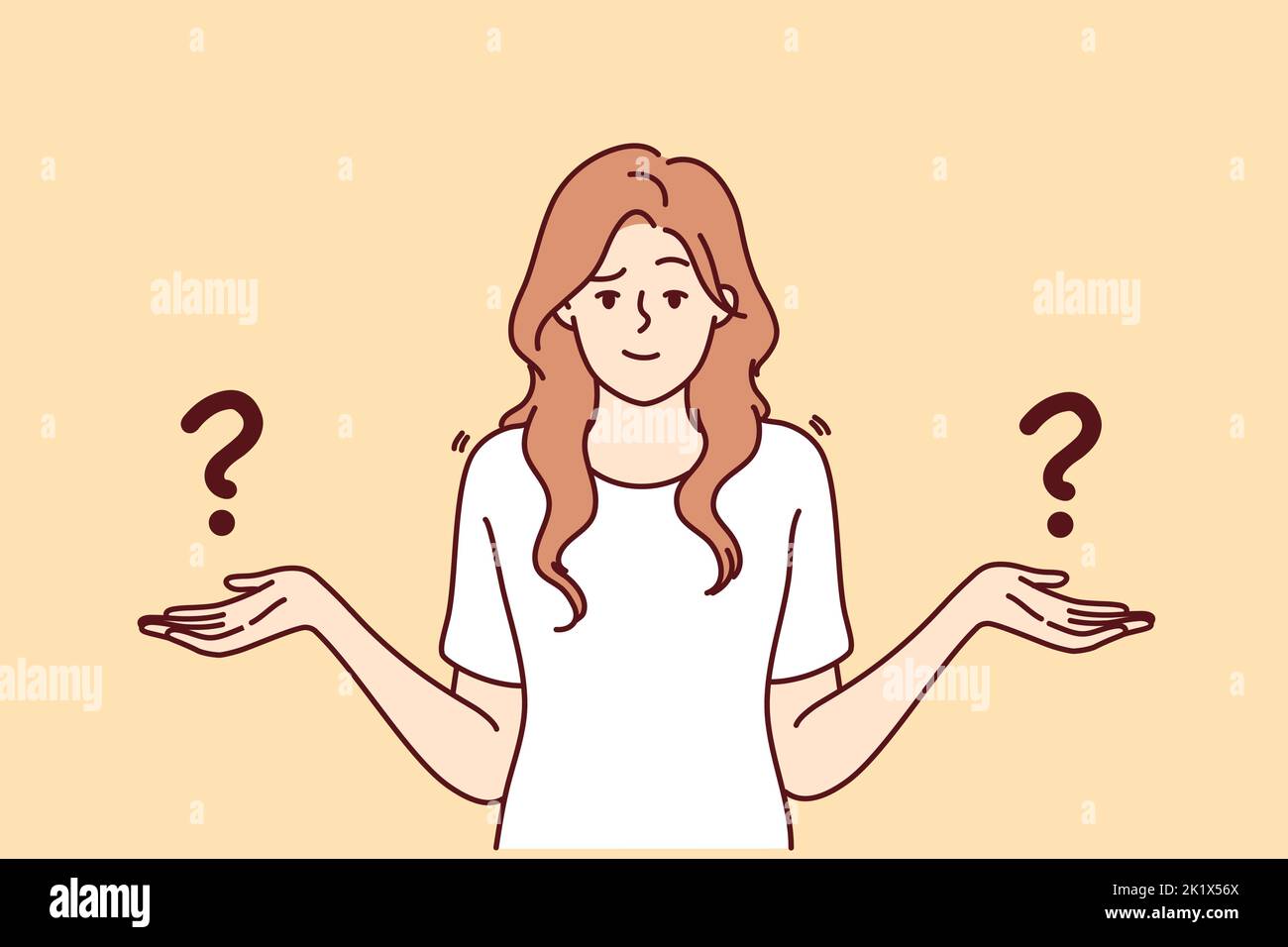 Confused woman feel frustrated making choice or decision. Distressed ...