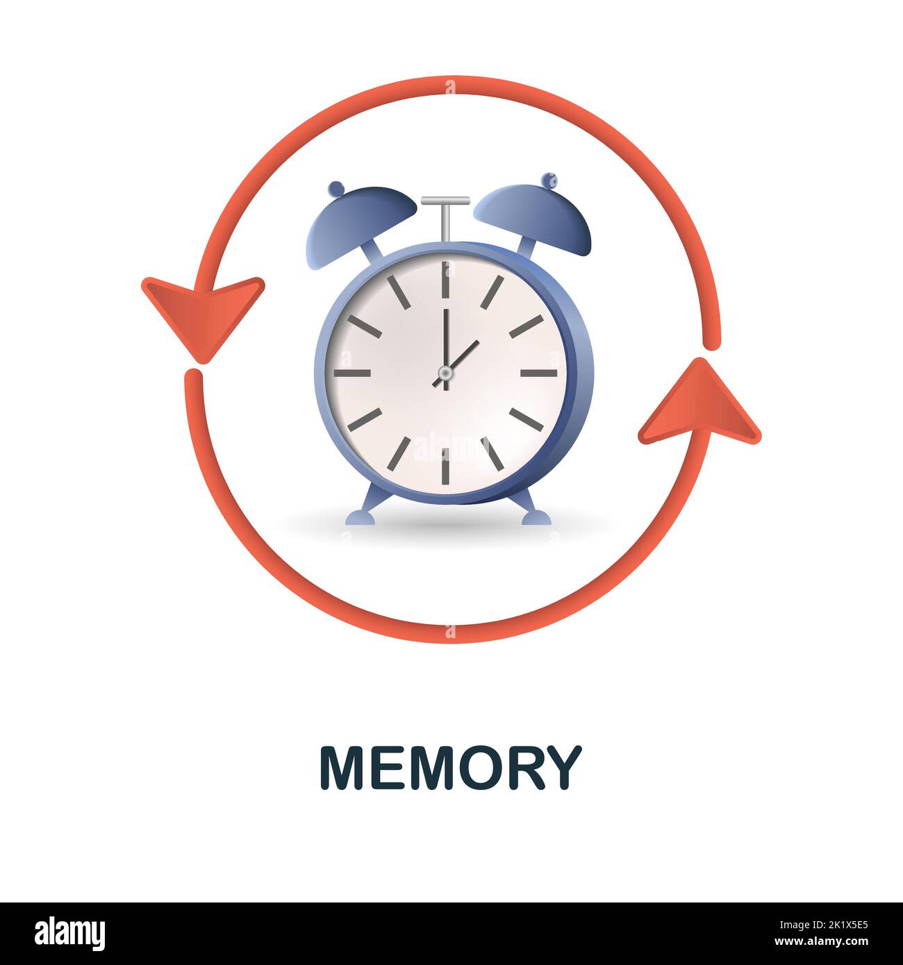 Memory icon. 3d illustration from cognitive skills collection. Creative ...