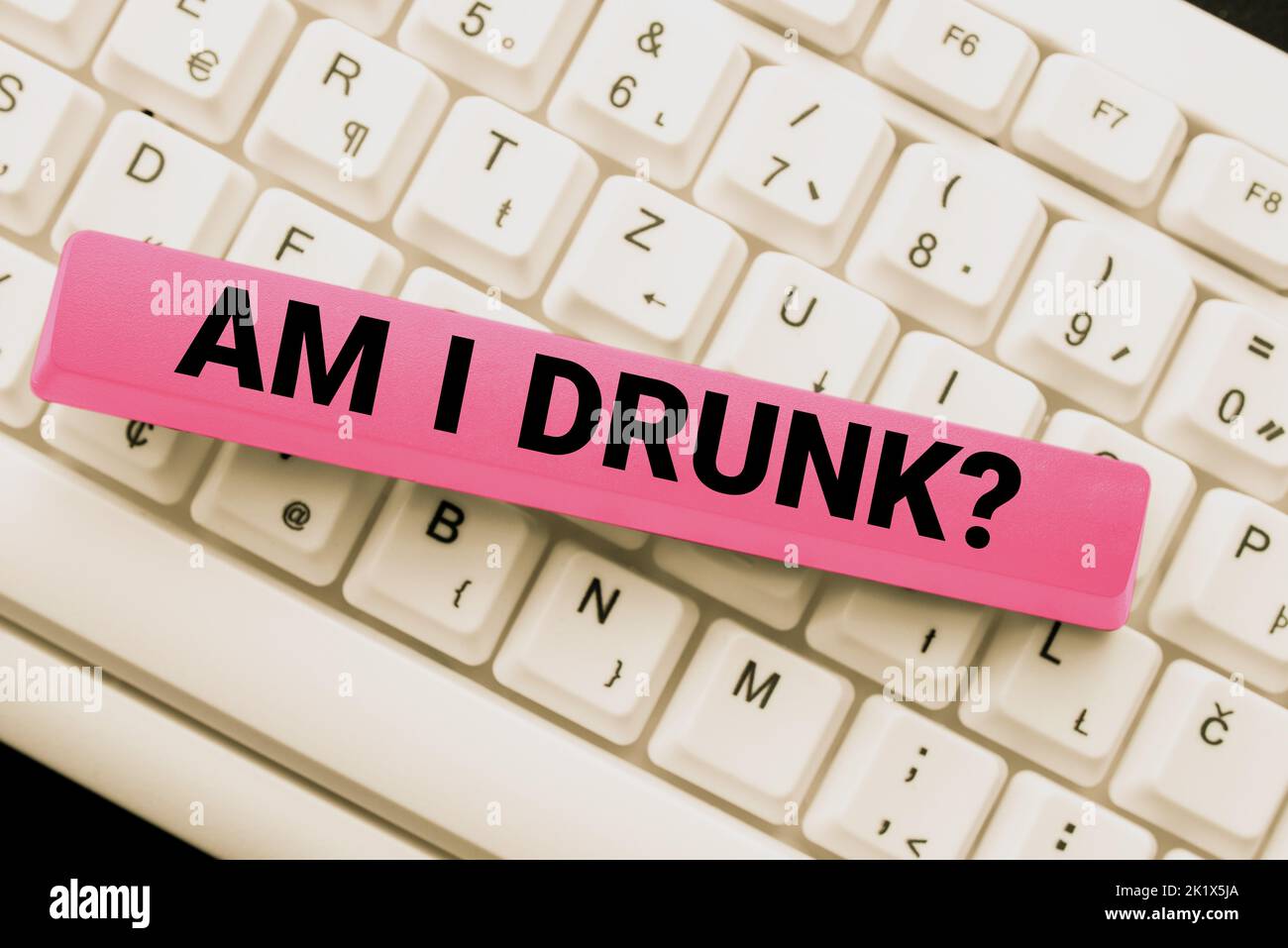 Sign displaying Am I Drunk. Internet Concept Doubtful if my alcohol levels are high addiction ...