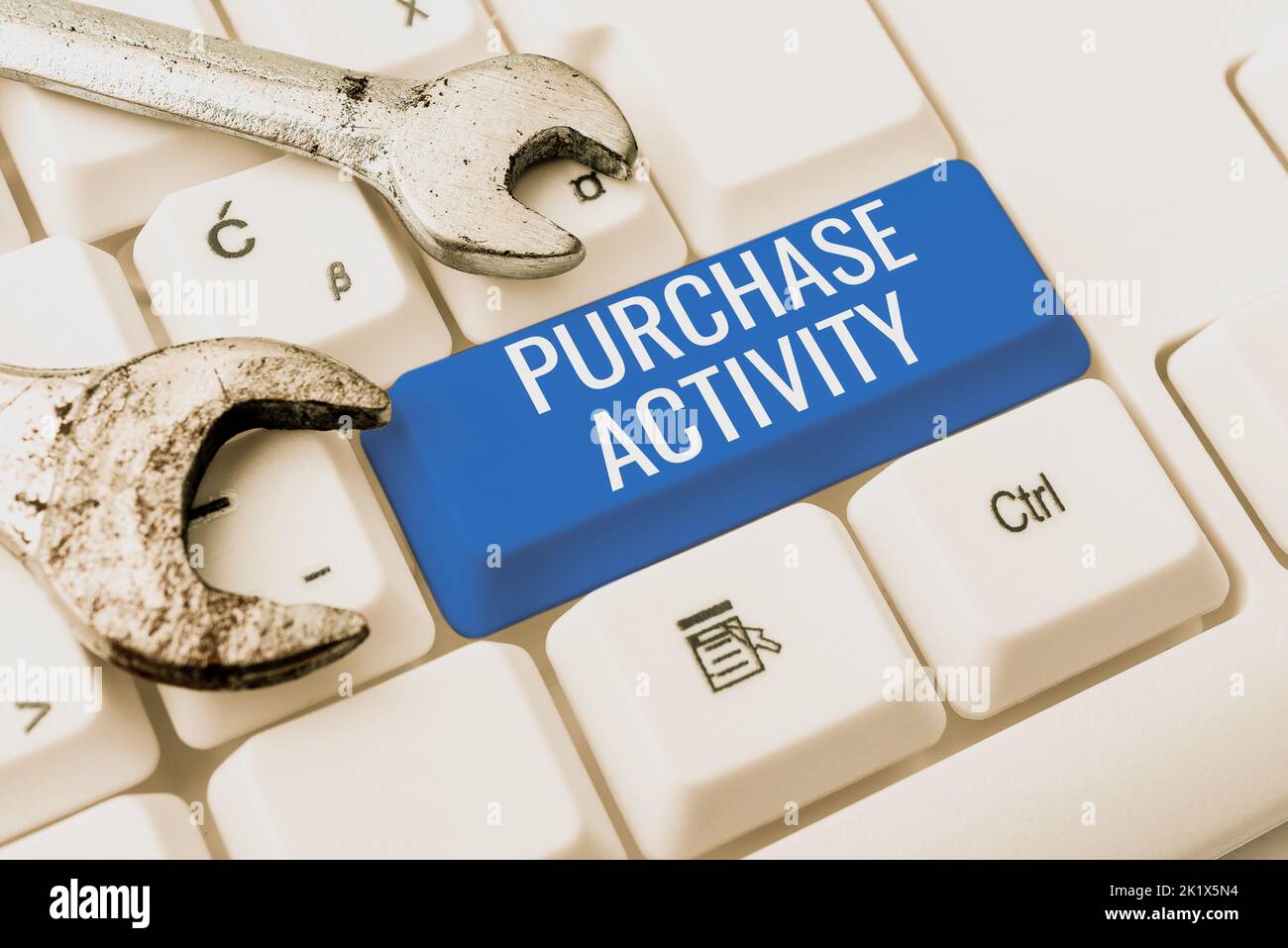 Sign displaying Purchase ActivityAcquiring goods to achieve the goals ...
