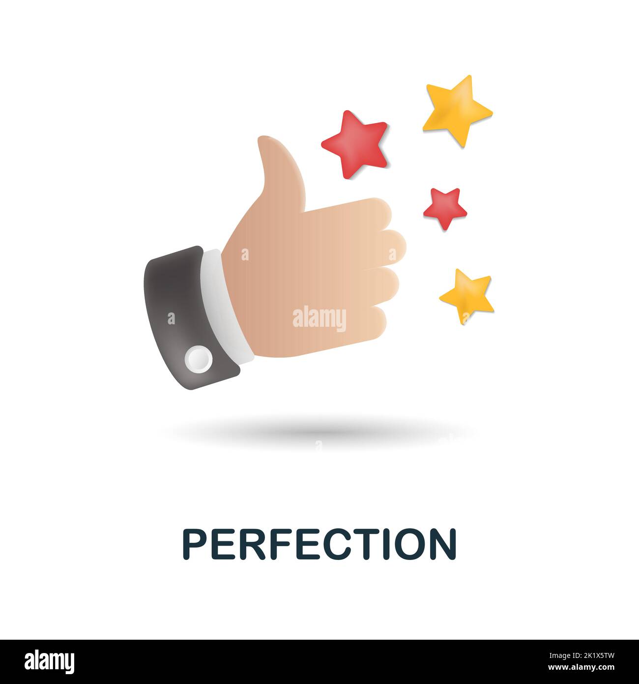 Perfection icon. 3d illustration from cognitive skills collection ...