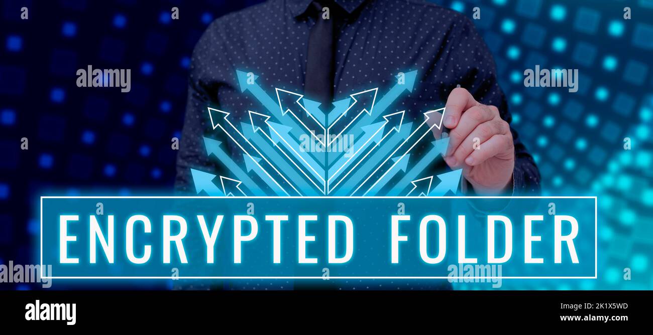 Sign displaying Encrypted Folderprotect confidential data from ...