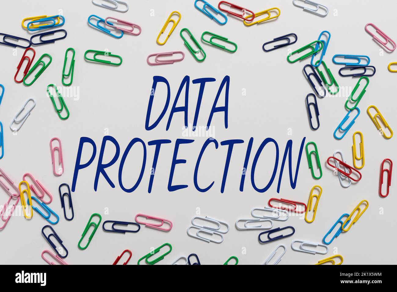 Hand writing sign Data ProtectionProtect IP addresses and personal data ...