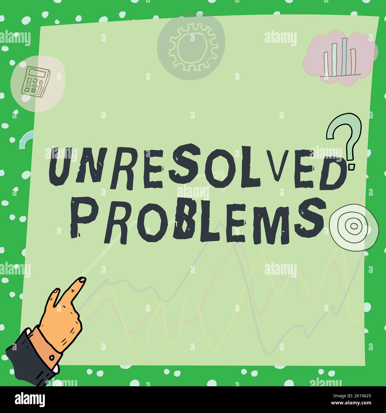 Conceptual display Unresolved Problems. Business idea those Queries no ...