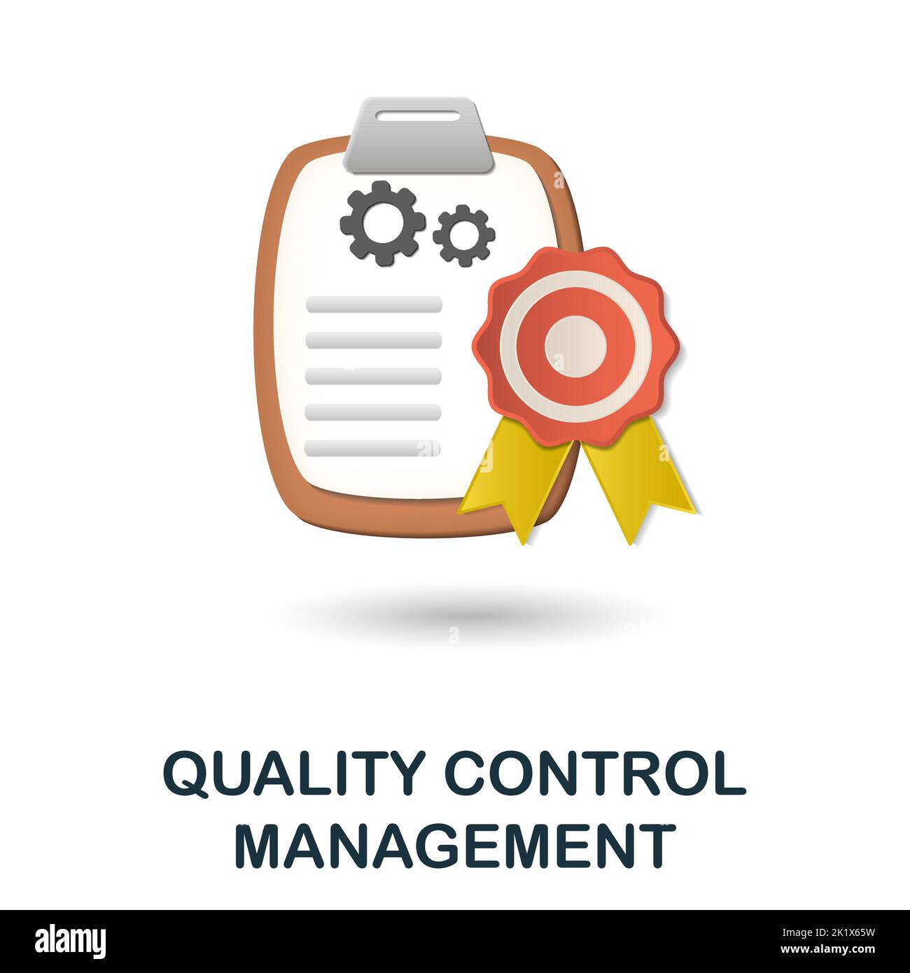 Quality Control Management icon. 3d illustration from company ...