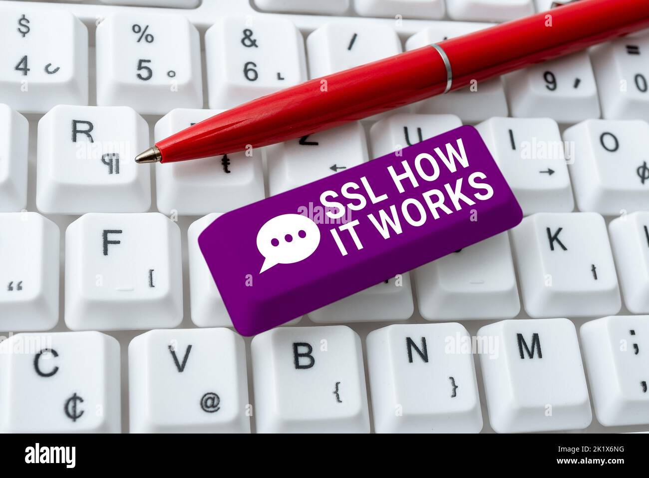 Hand writing sign Ssl How It Workssession key is used to encrypt all ...