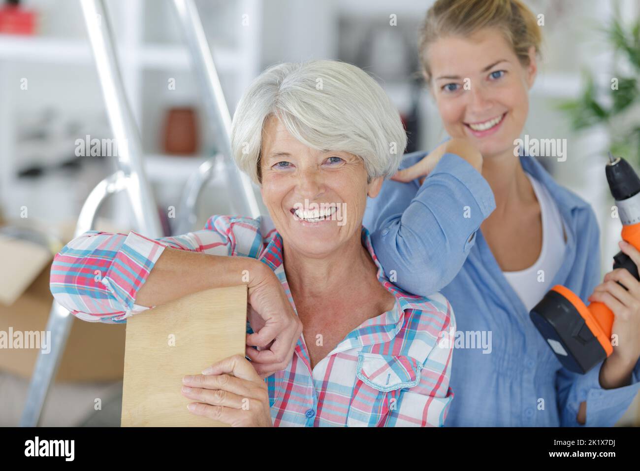 Women doing diy hi-res stock photography and images - Alamy