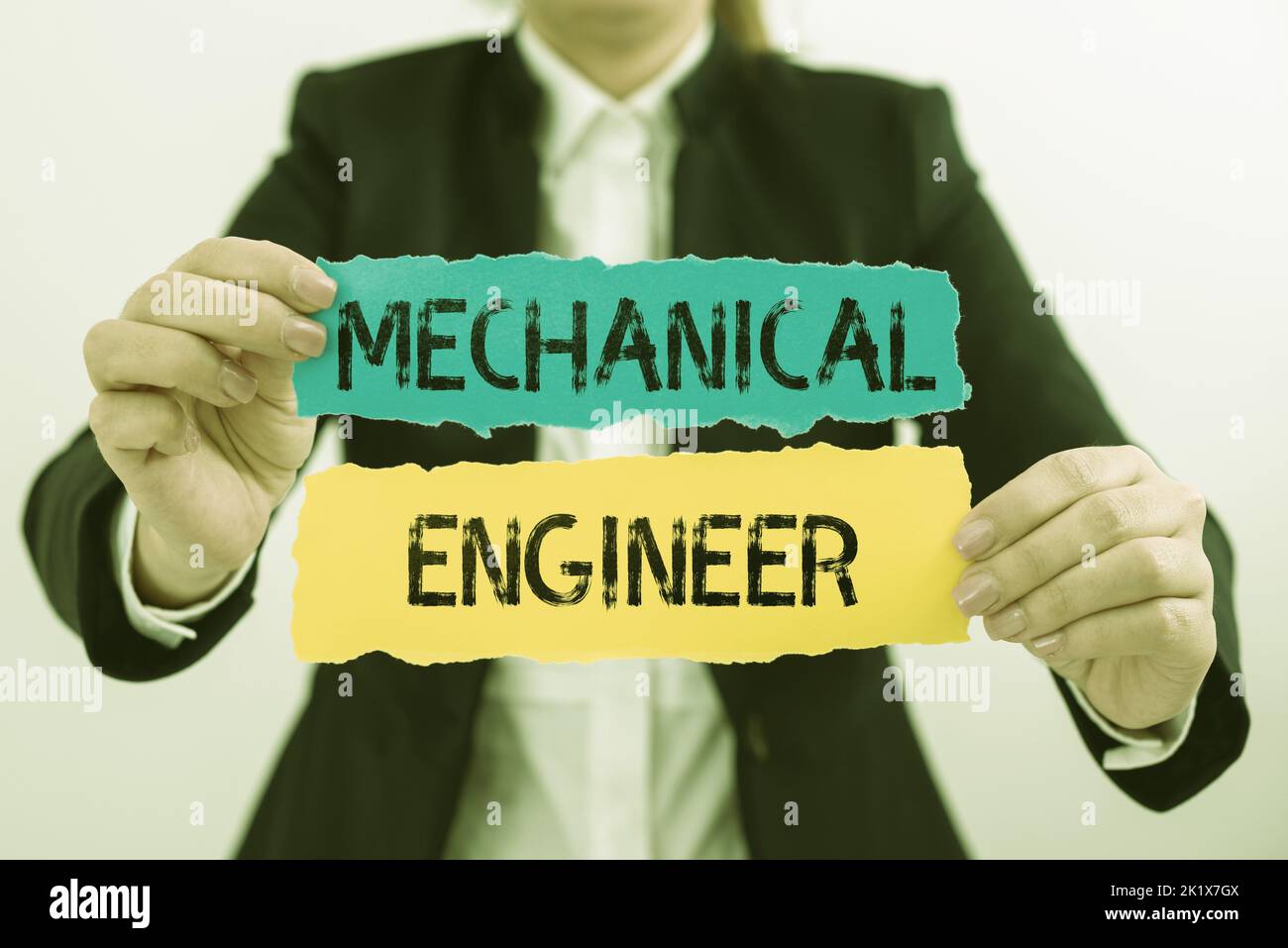 Text caption presenting Mechanical Engineer. Business overview Applied ...