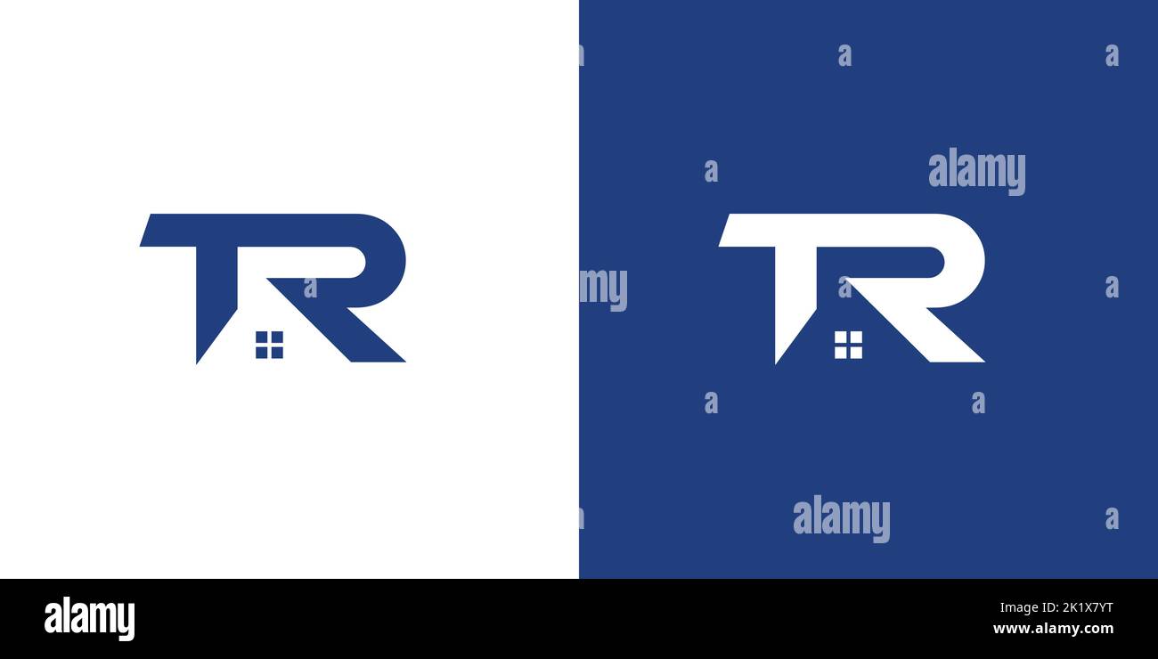 Modern and cool TR initials real estate logo design Stock Vector Image ...